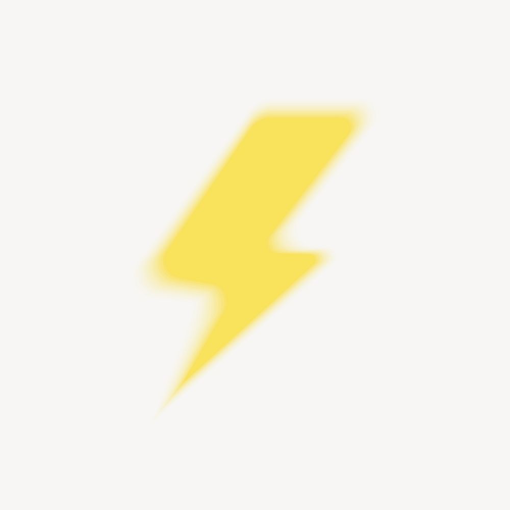 Bright yellow lightning bolt illustration | Premium Photo Illustration - rawpixel