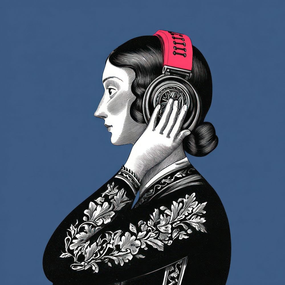 Gothic music player psyche illustration | Free Photo - rawpixel