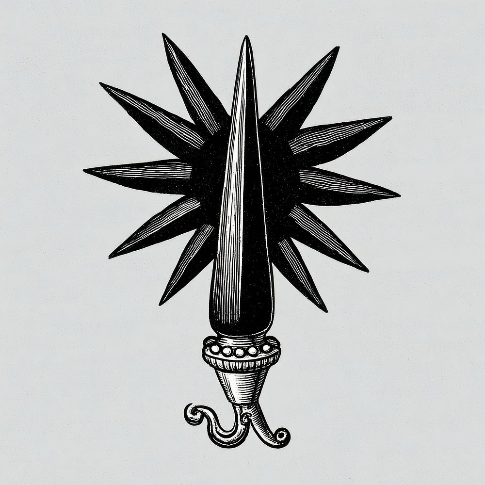 Gothic spike psyche illustration dagger | Free Photo - rawpixel