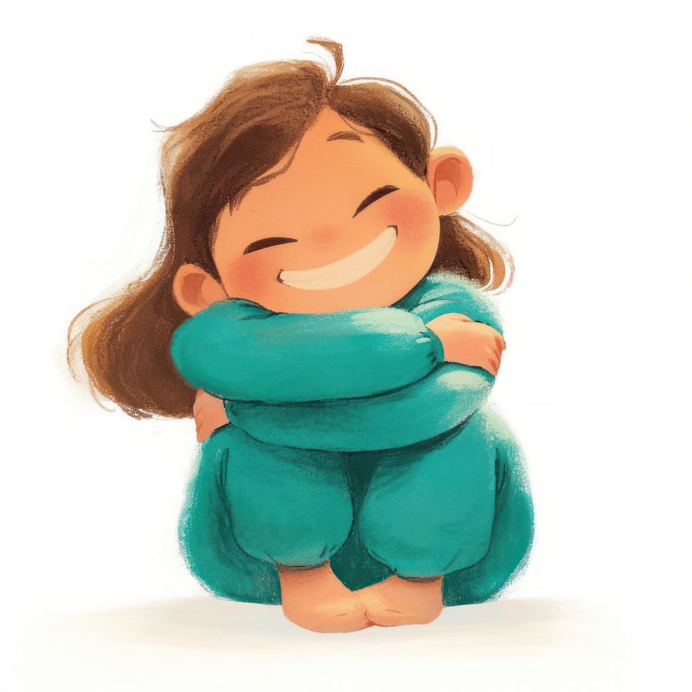 Girl side-parted hair illustration character | Free Photo Illustration ...