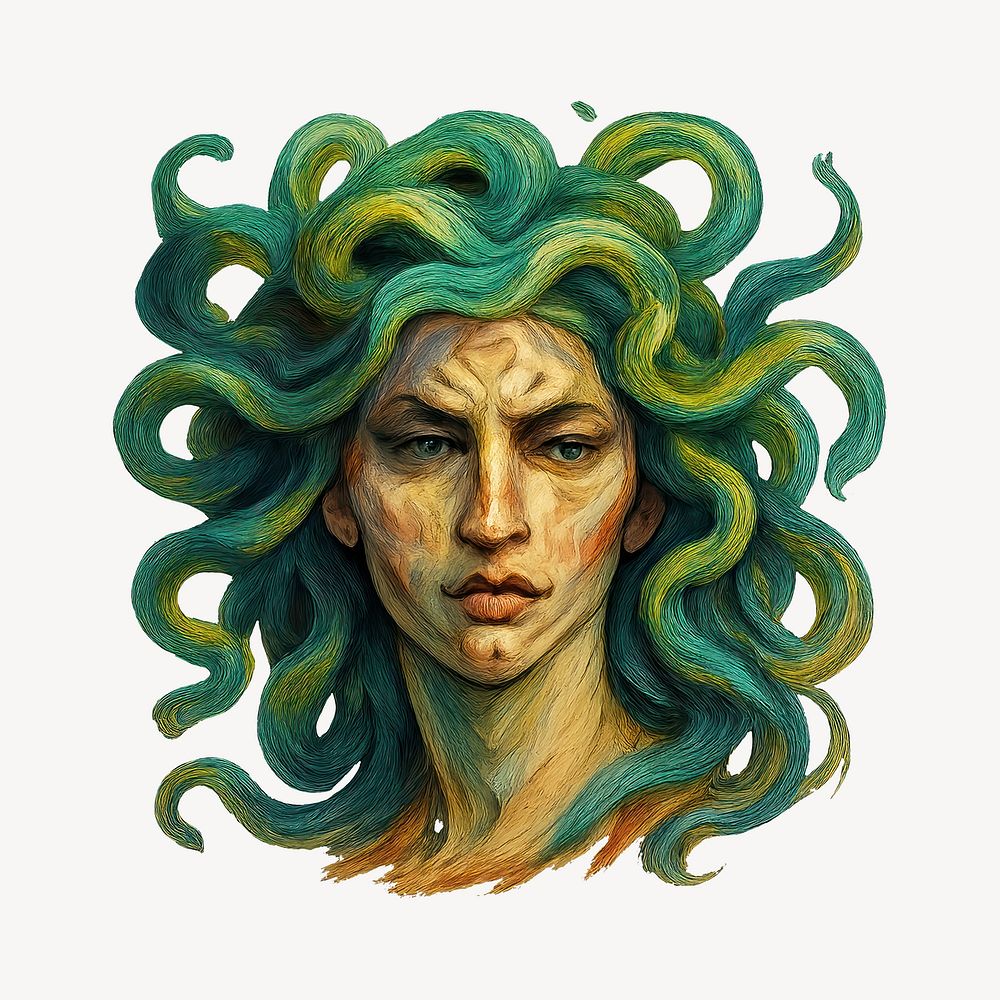 Mythical Medusa portrait illustration | Free Photo Illustration - rawpixel