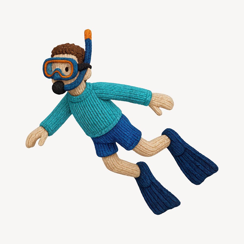Diver doll underwater adventure | Free Photo Illustration - rawpixel