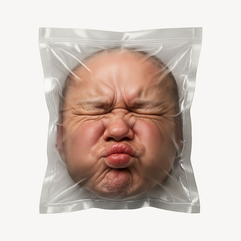 Compressed face in plastic bag | Free Photo - rawpixel
