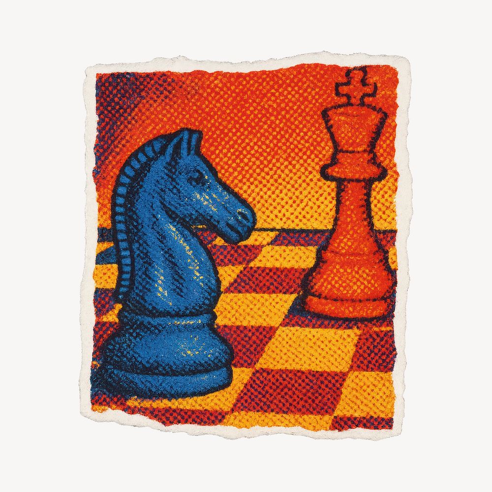 Colorful chess piece illustration | Free Photo Illustration - rawpixel