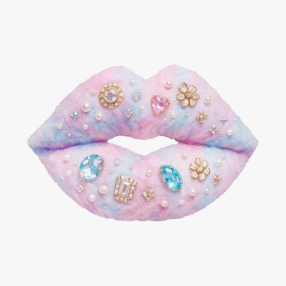 Colorful jeweled lips design | Free Photo - rawpixel