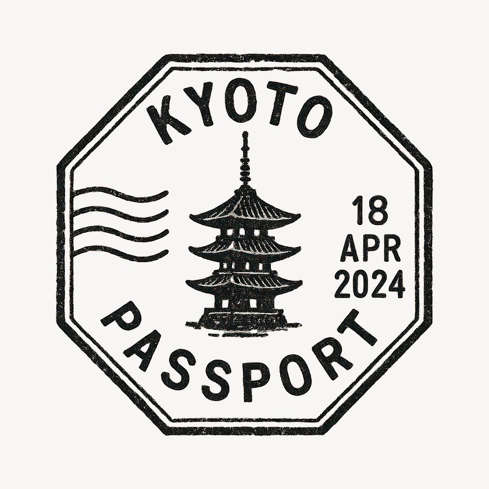 Kyoto passport stamp illustration | Free Photo Illustration - rawpixel