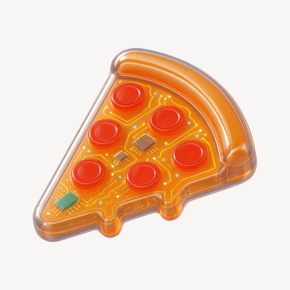 Futuristic pizza slice circuit | Free Photo Illustration - rawpixel
