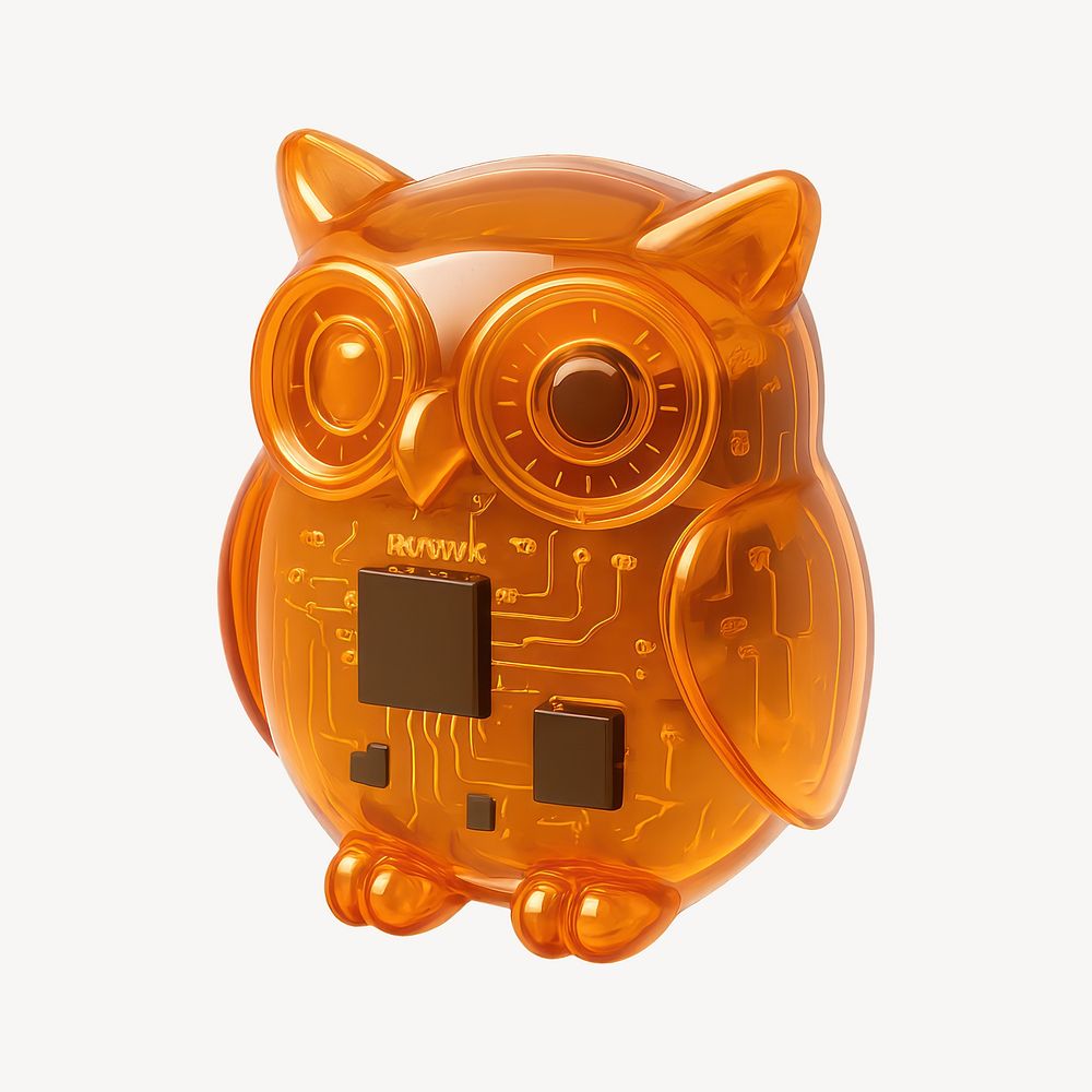 Transparent owl with circuit design | Free Photo Illustration - rawpixel
