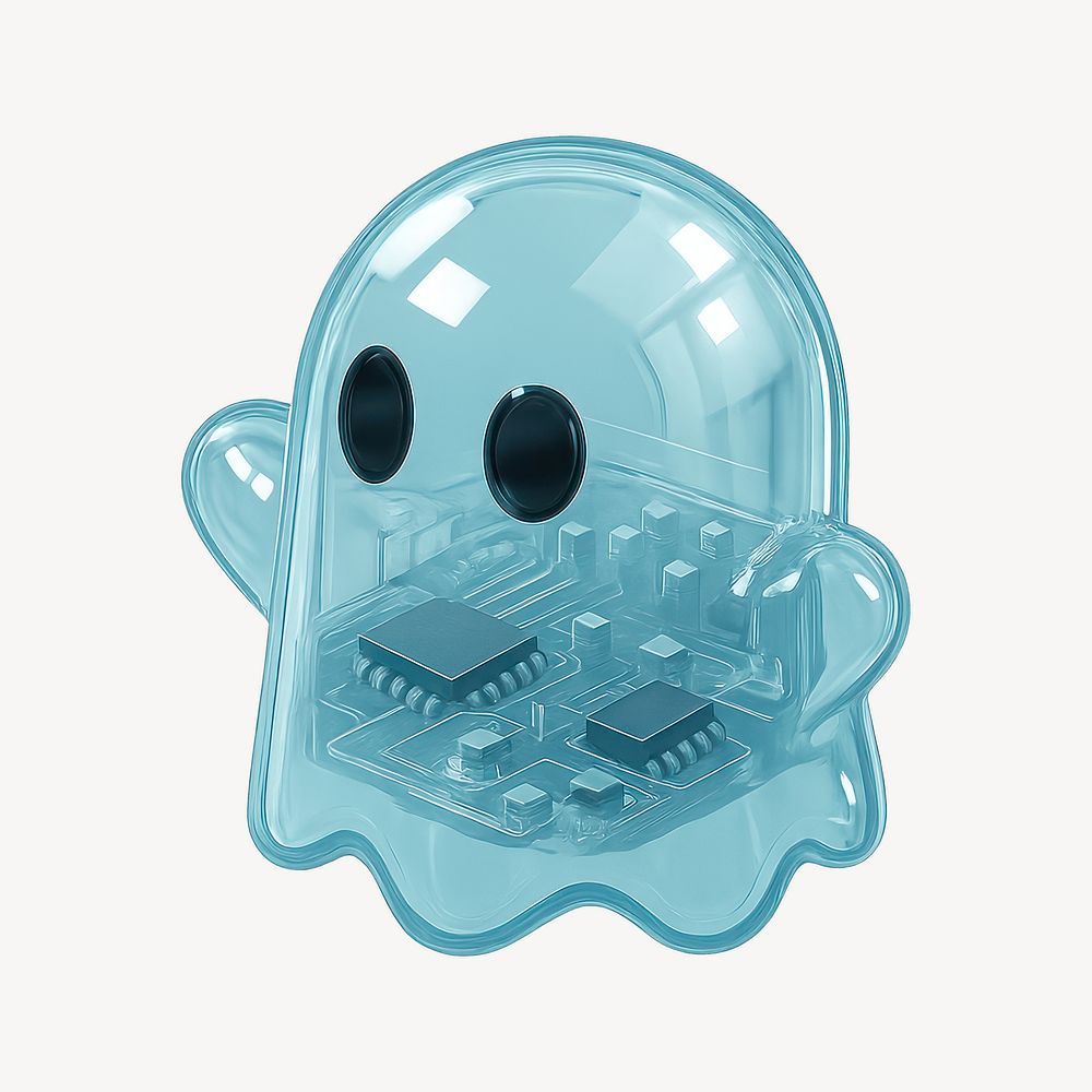 Transparent ghost with circuit design | Free Photo Illustration - rawpixel