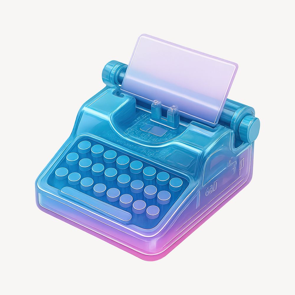 Retro transparent typewriter art | Free Photo Illustration - rawpixel