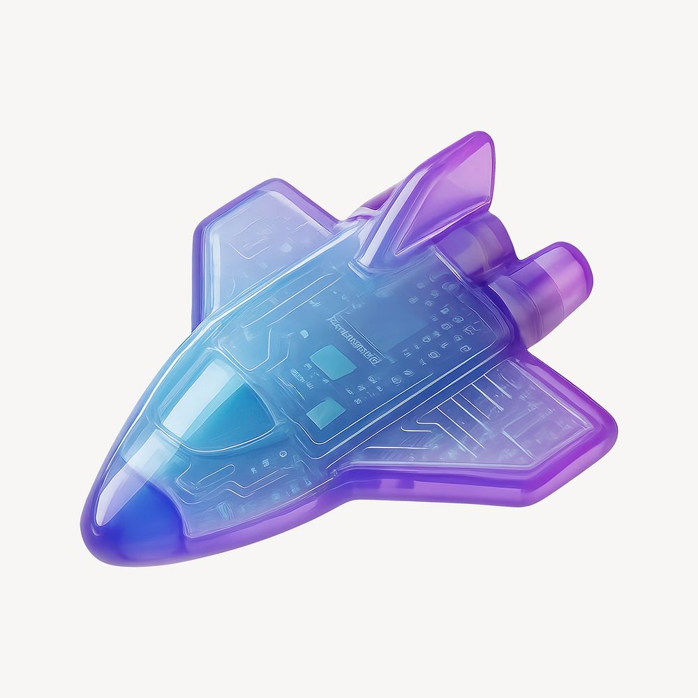 Futuristic purple translucent spaceship | Free Photo Illustration ...