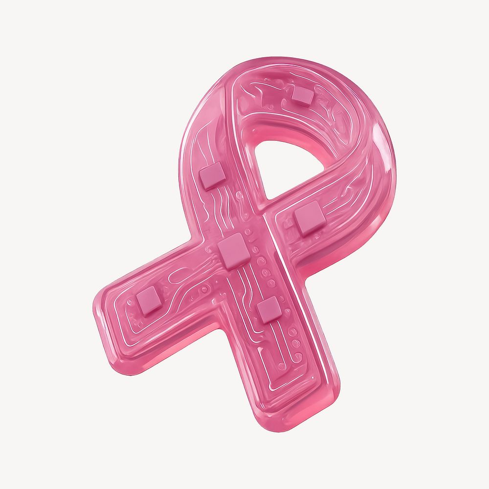 Pink ribbon with circuit design | Free Photo Illustration - rawpixel
