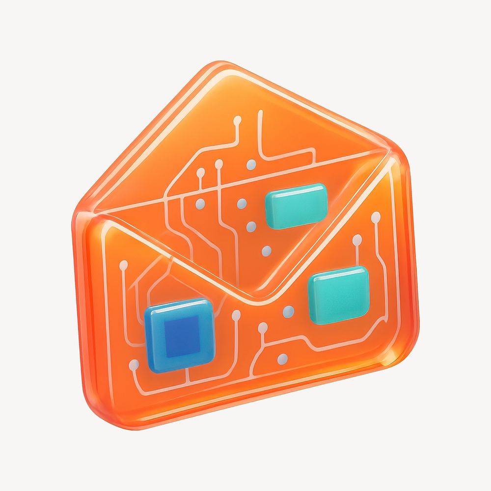 Futuristic digital email icon | Free Photo Illustration - rawpixel