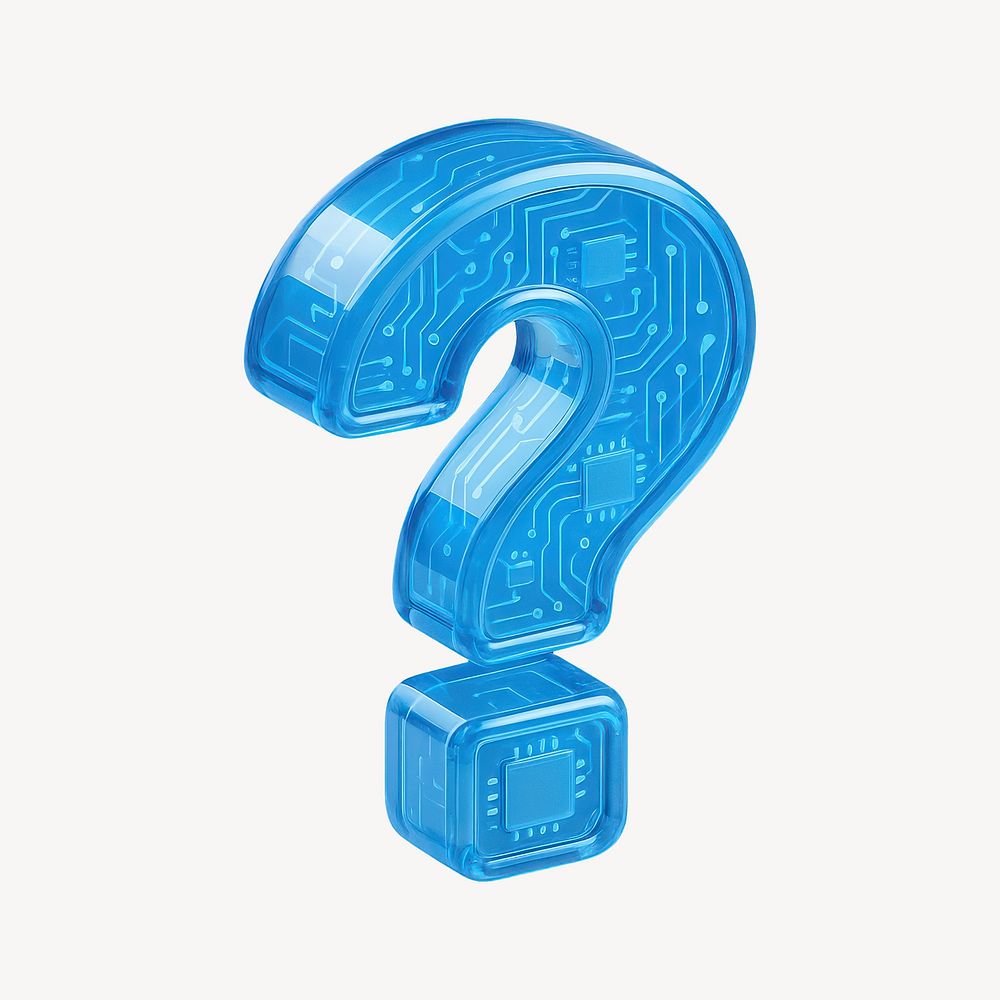 Blue digital question mark icon | Free Photo Illustration - rawpixel