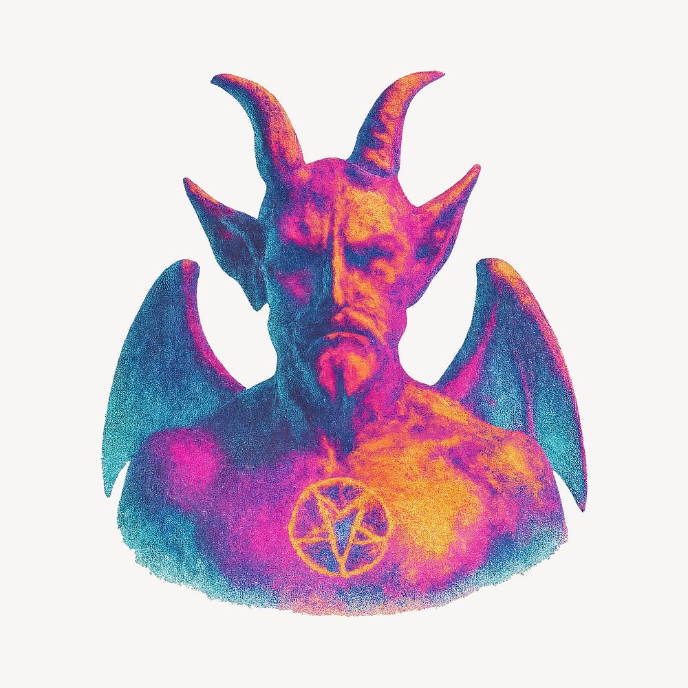 Colorful demonic statue art | Free Photo Illustration - rawpixel