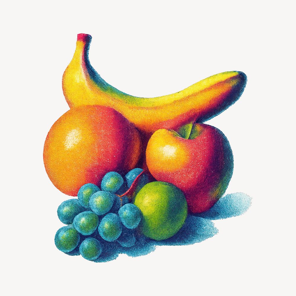 Vibrant fruit illustration art | Free Photo Illustration - rawpixel