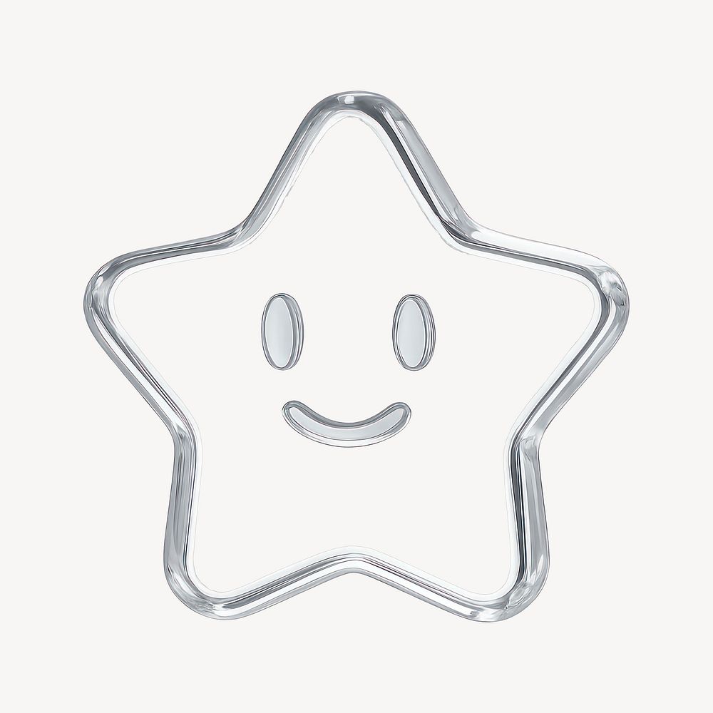 Smiling star outline illustration | Free Photo Illustration - rawpixel