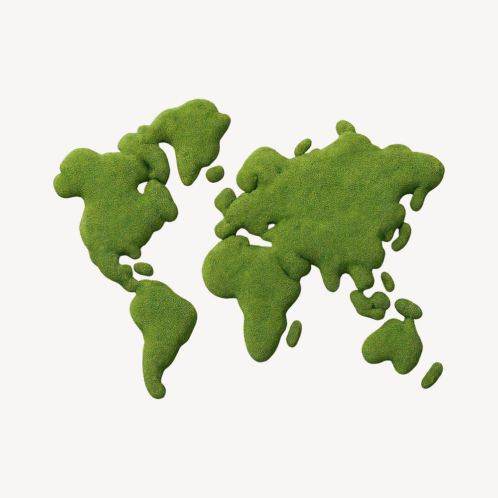 Eco-friendly world map illustration | Free Photo Illustration - rawpixel