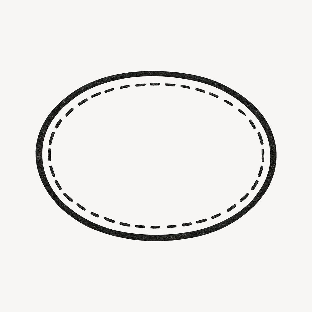 Dashed oval frame illustration | Free Photo Illustration - rawpixel