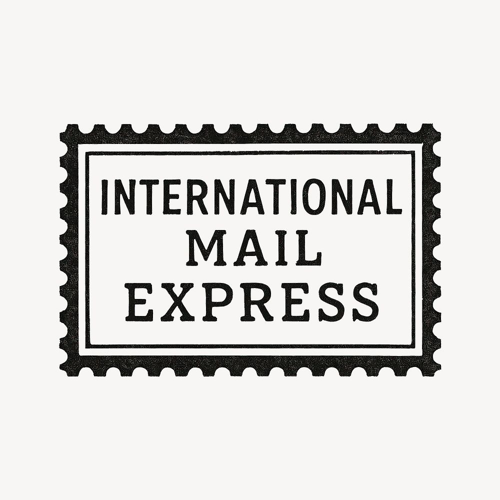 Vintage international mail stamp | Free Photo Illustration - rawpixel