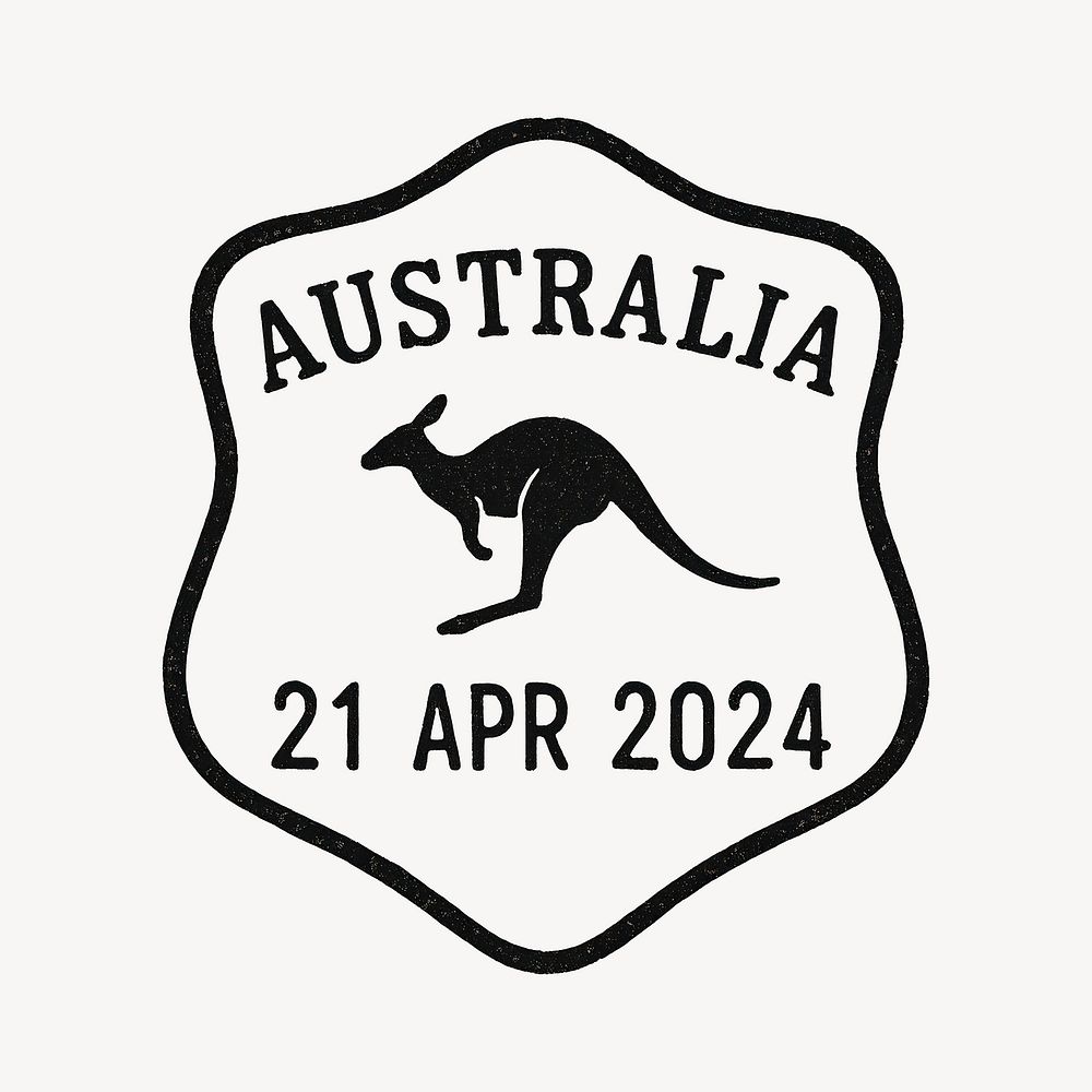 Australia kangaroo stamp illustration | Free Photo Illustration - rawpixel