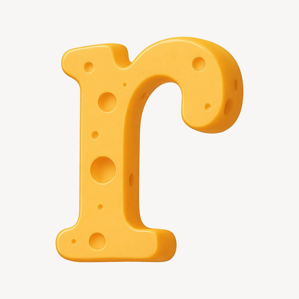 Cheese-themed letter R illustration | Free Photo Illustration - rawpixel