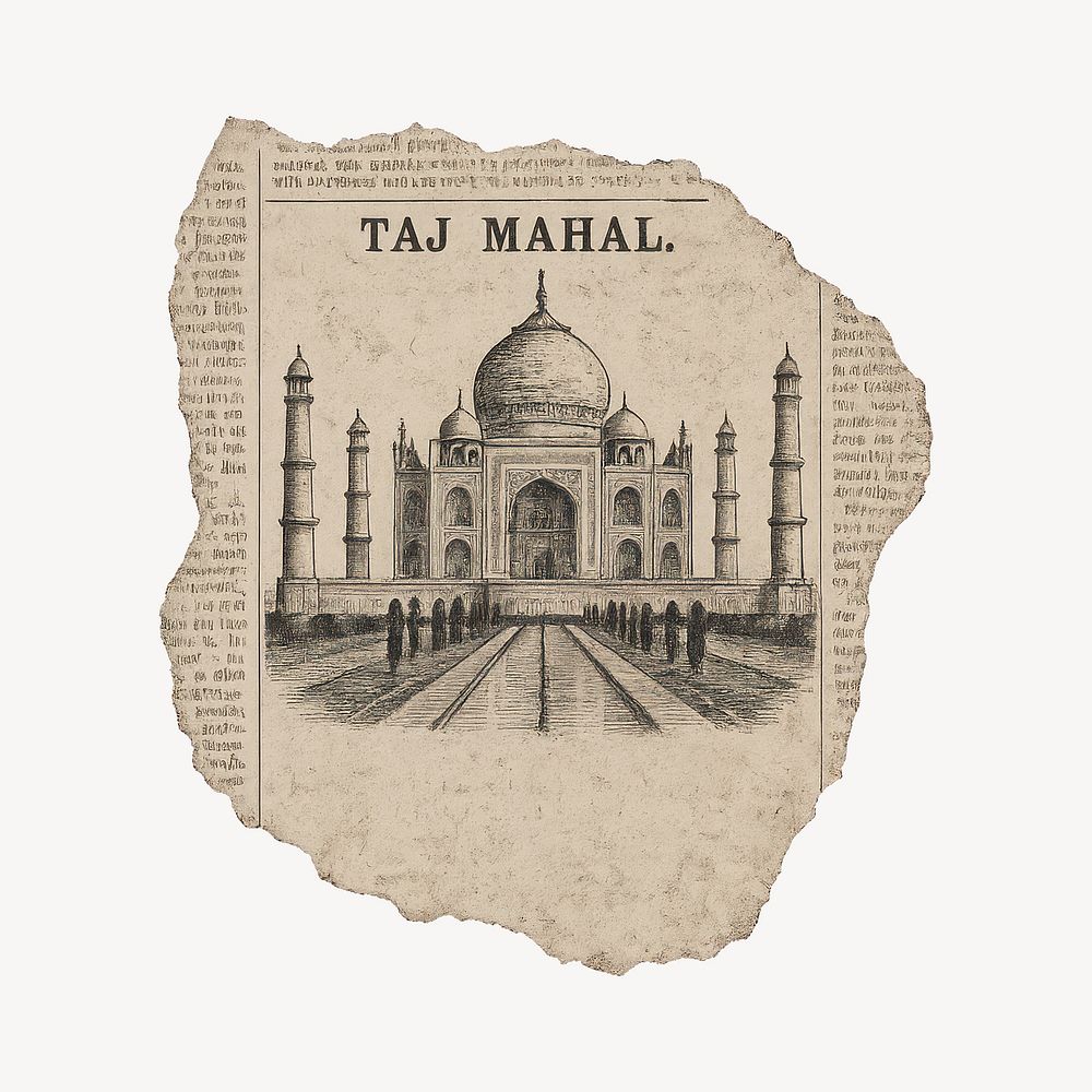 Vintage Taj Mahal illustration | Free Photo Illustration - rawpixel