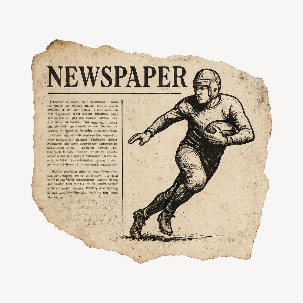 Vintage football newspaper illustration | Free Photo Illustration ...