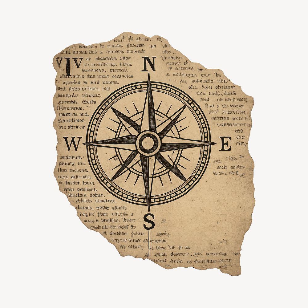 Vintage compass on aged paper | Free Photo Illustration - rawpixel