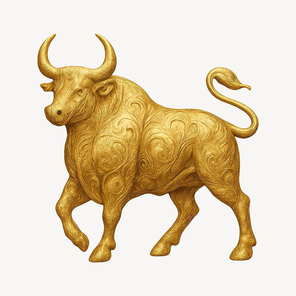 Golden bull statue art | Free Photo Illustration - rawpixel