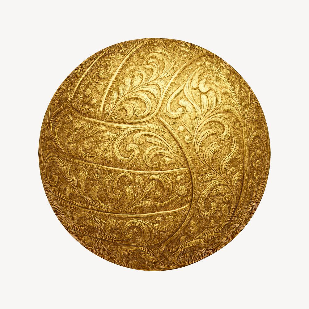 Ornate golden sphere with patterns | Free Photo Illustration - rawpixel