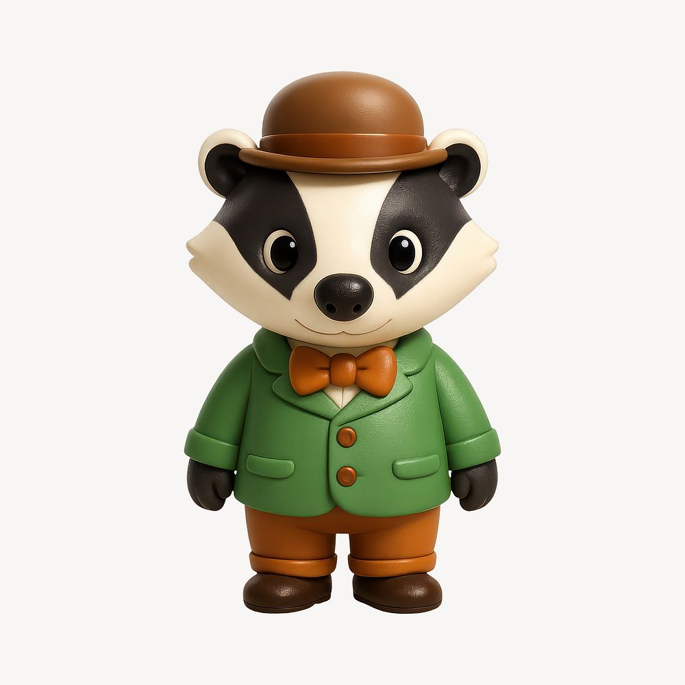 Charming cartoon badger character | Free Photo Illustration - rawpixel