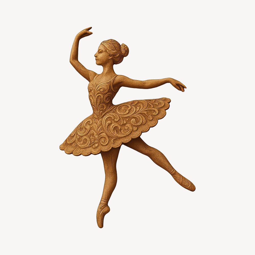Elegant wooden ballet dancer sculpture | Free Photo - rawpixel