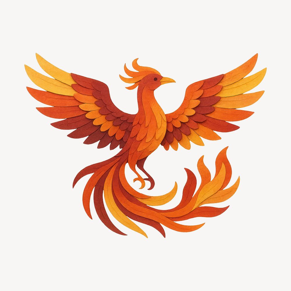 Vibrant mythical phoenix illustration | Free Photo Illustration - rawpixel