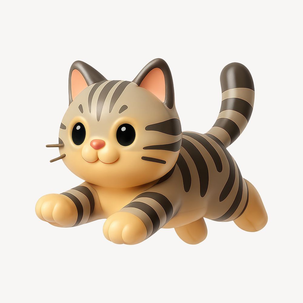 Cute cartoon cat figurine | Free Photo Illustration - rawpixel