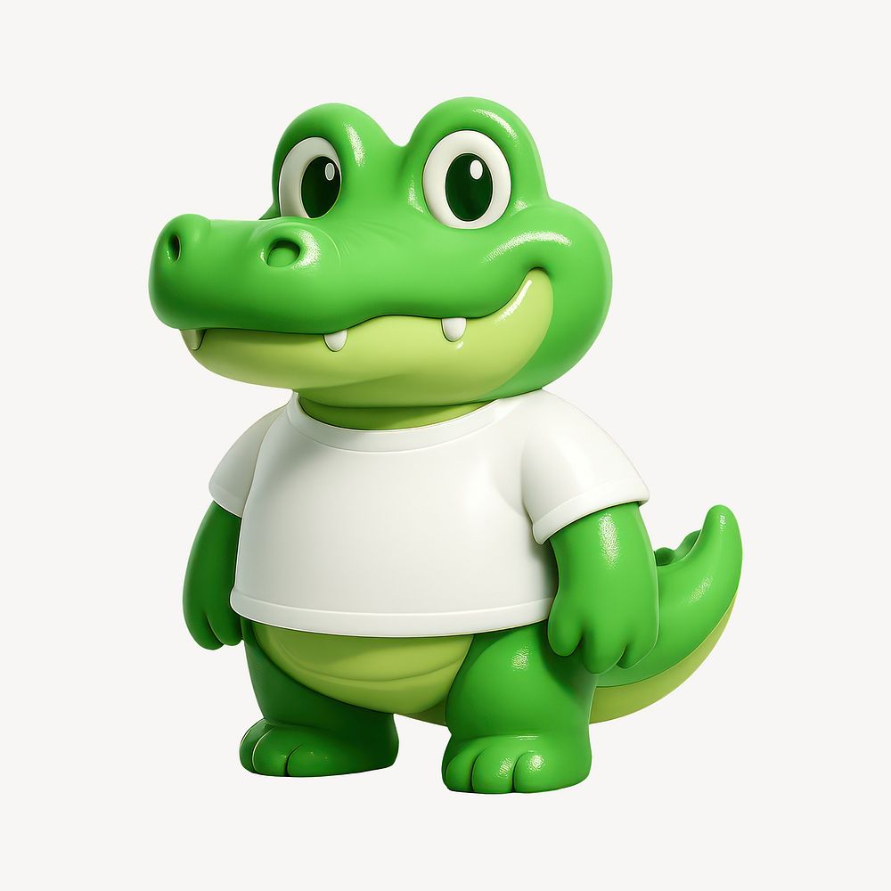 Cute cartoon crocodile figurine | Free Photo Illustration - rawpixel