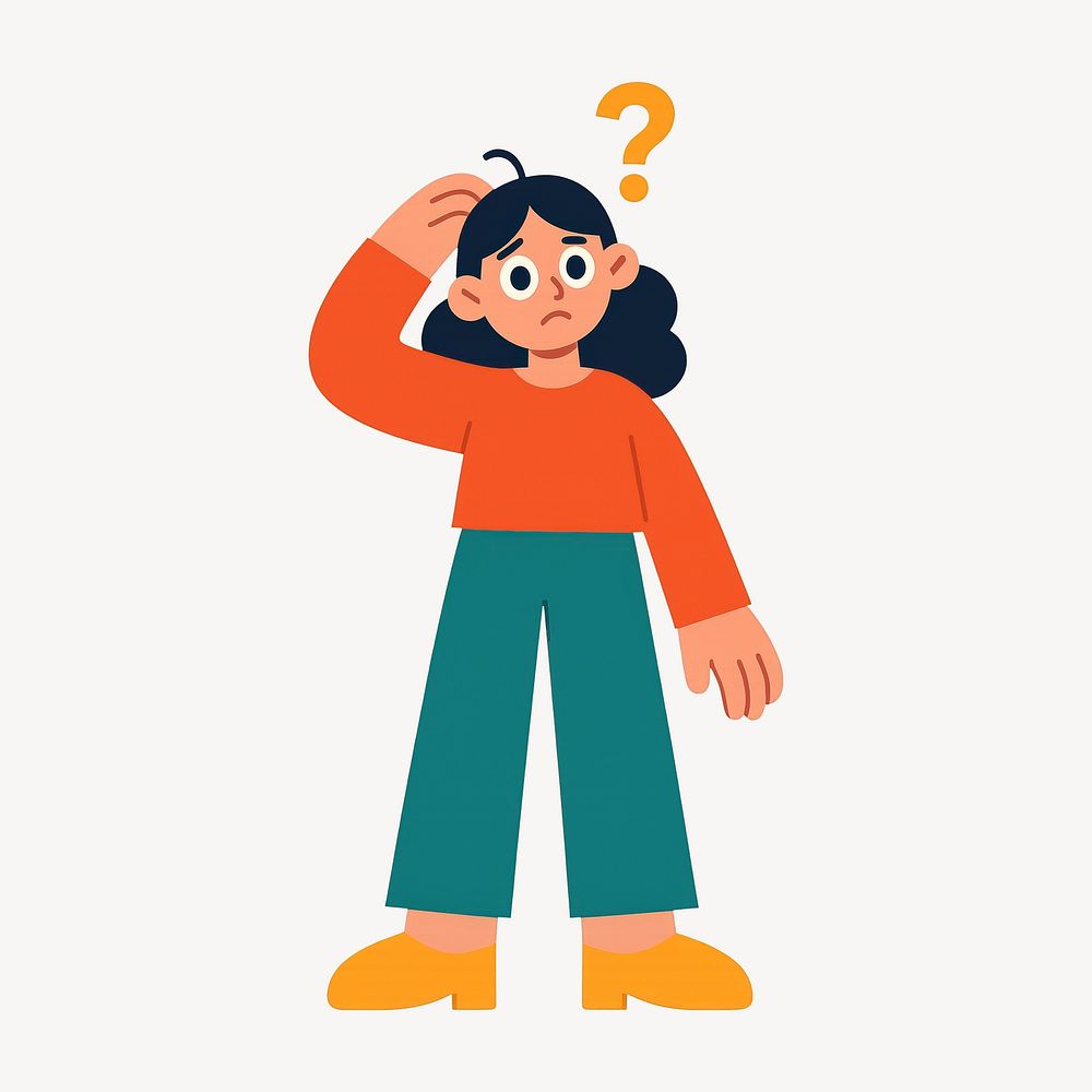 Confused cartoon character illustration | Free Photo Illustration ...