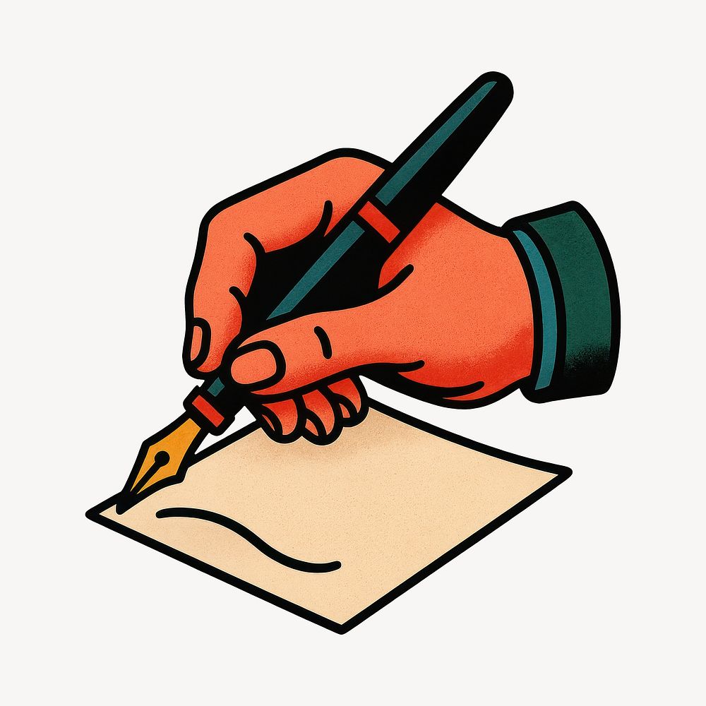 Retro hand writing illustration | Free Photo Illustration - rawpixel