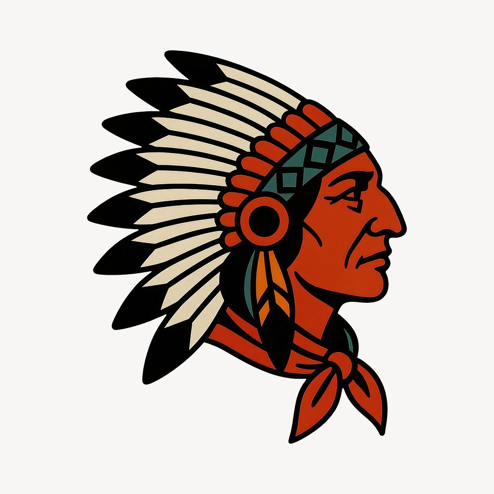 Colorful indigenous chief illustration | Free Photo Illustration - rawpixel