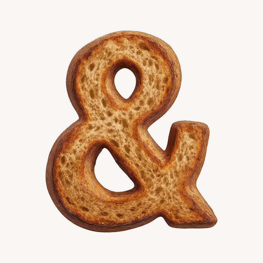 Toasted ampersand symbol element | Free Photo - rawpixel