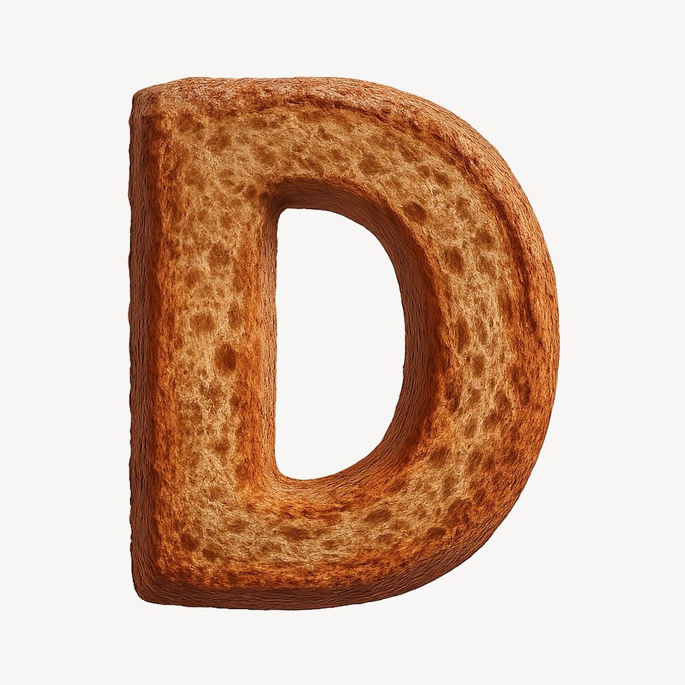 Textured bread letter D | Free Photo - rawpixel