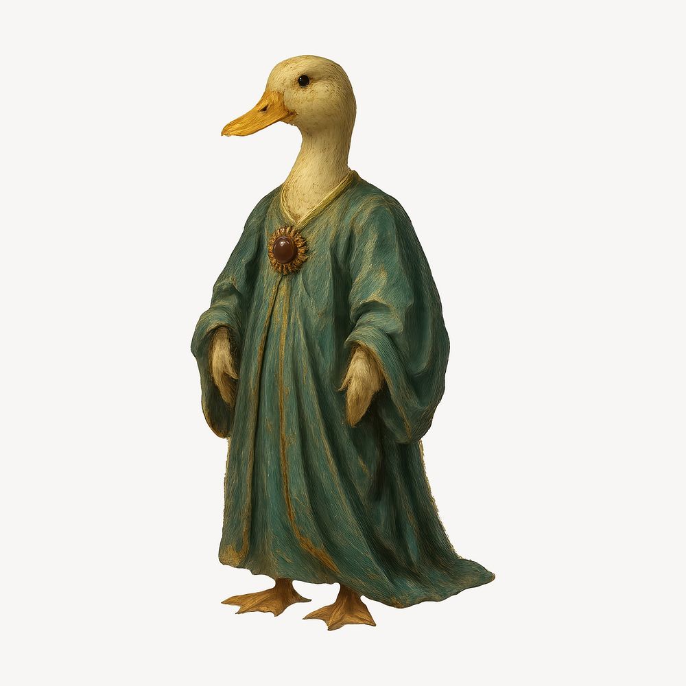 Duck wearing medieval robe | Free Photo Illustration - rawpixel