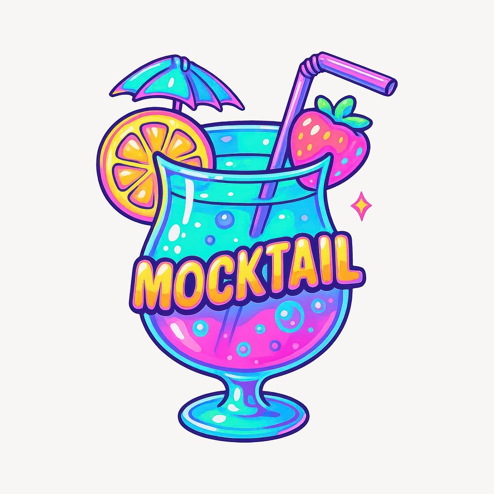 Colorful tropical mocktail illustration | Free Photo Illustration ...