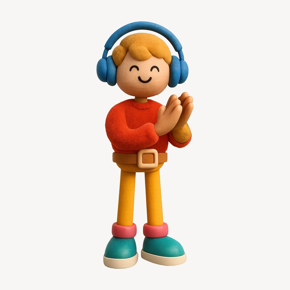 Cheerful cartoon character clapping | Free Photo Illustration - rawpixel