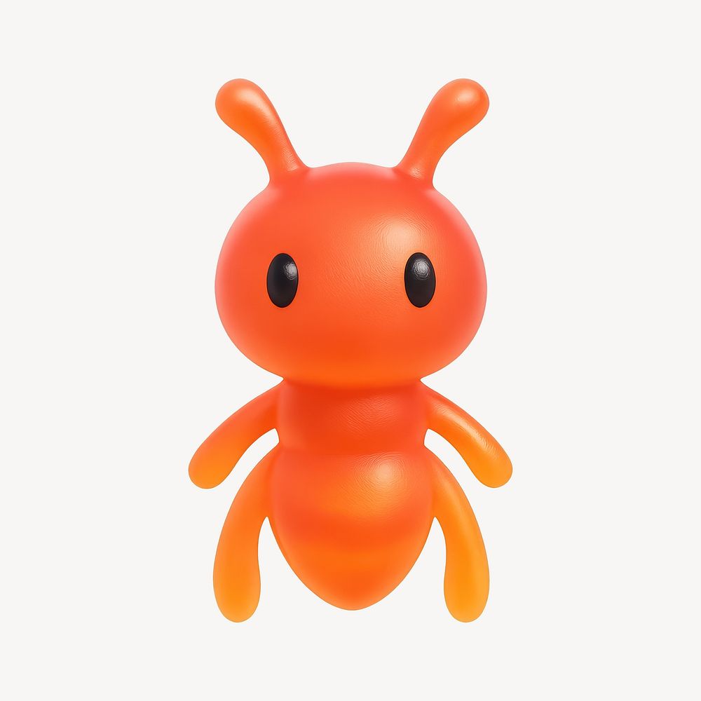 Cute orange cartoon ant figure | Free Photo Illustration - rawpixel