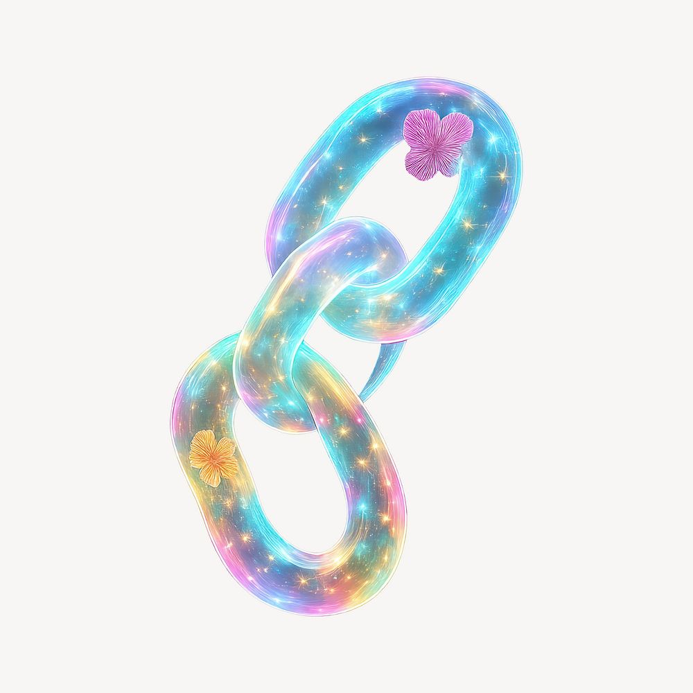 Colorful ethereal chain with flowers | Free Photo Illustration - rawpixel