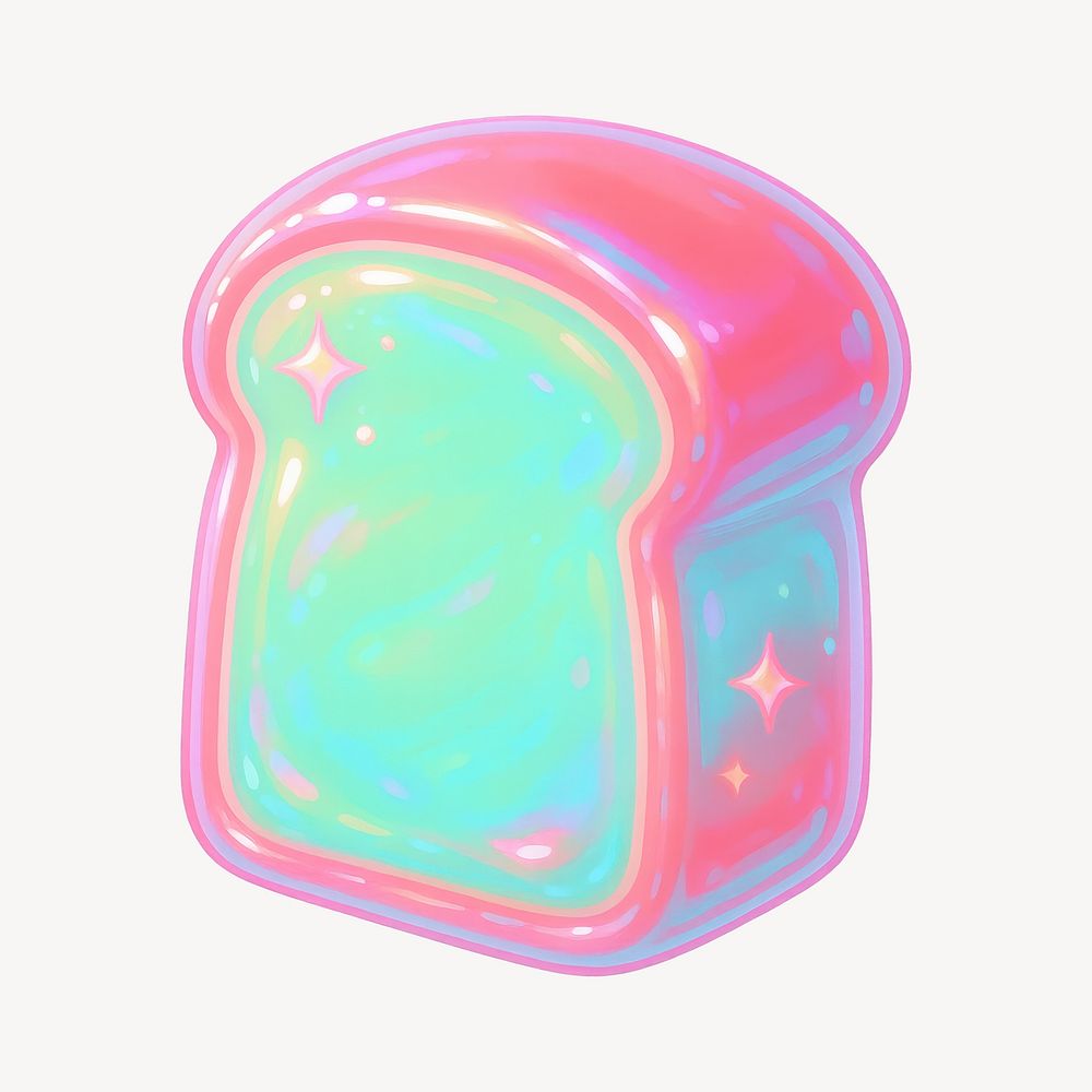 Colorful holographic bread illustration | Free Photo Illustration ...
