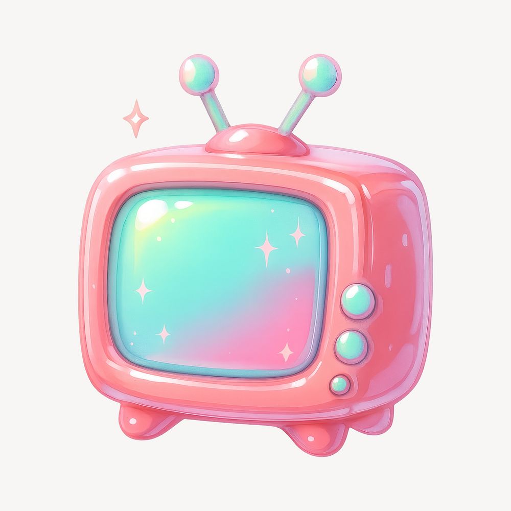 Retro pastel TV illustration | Free Photo Illustration - rawpixel