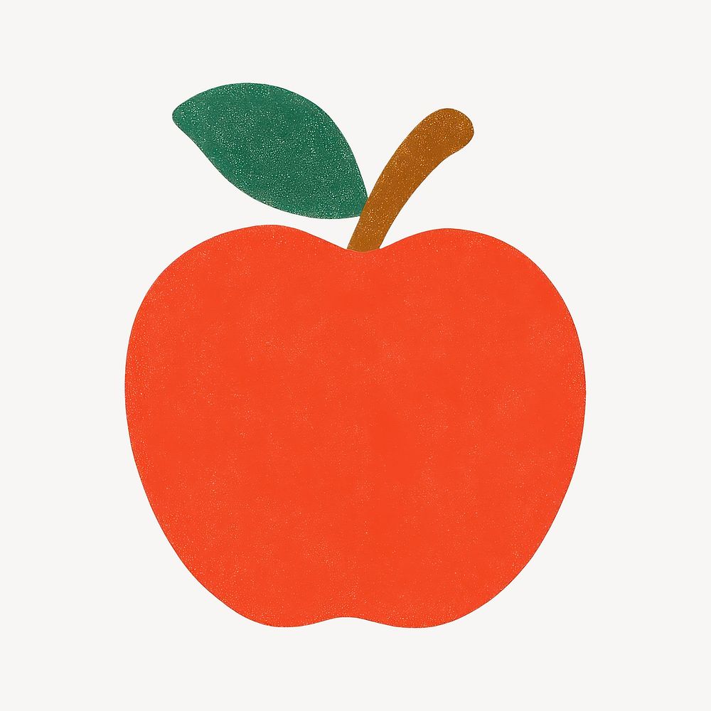 Simple red apple illustration | Free Photo Illustration - rawpixel
