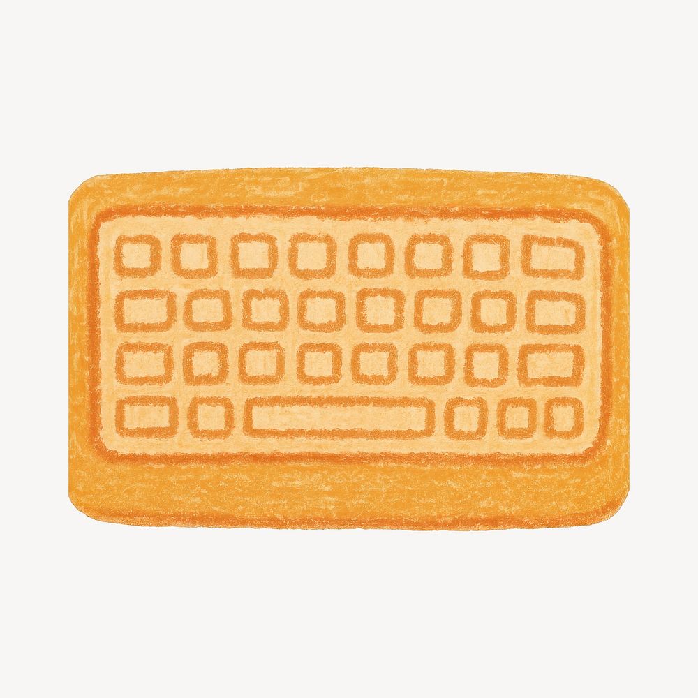 Cartoon waffle keyboard illustration | Free Photo Illustration - rawpixel